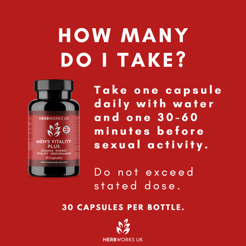 Men's Vitality Plus - Performance Enhancer for Men Capsules Made in UK ...